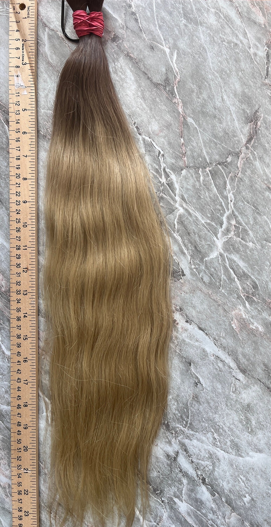 Russian Slavic Coloured Hair in Bulk, Blonde/darker Roots, 22/56cm ...