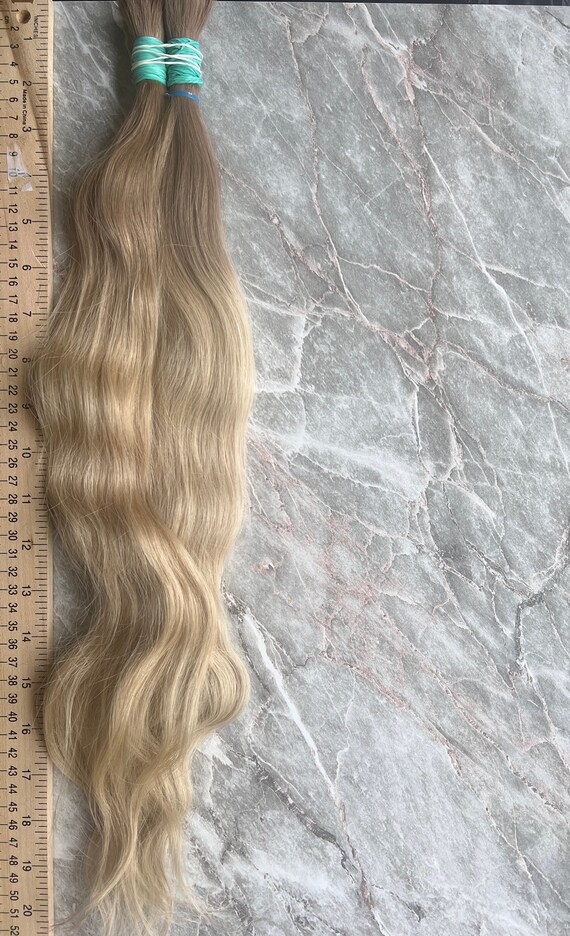 Russian Slavic Coloured Hair in Bulk Blonde/darker Roots - Etsy
