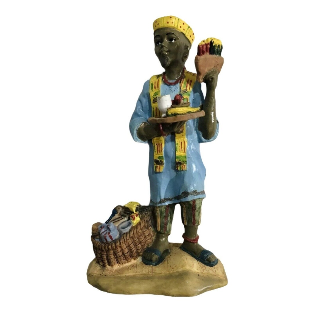 International Santa Kwanzaa Africa Christmas Figurine African SC15 ...