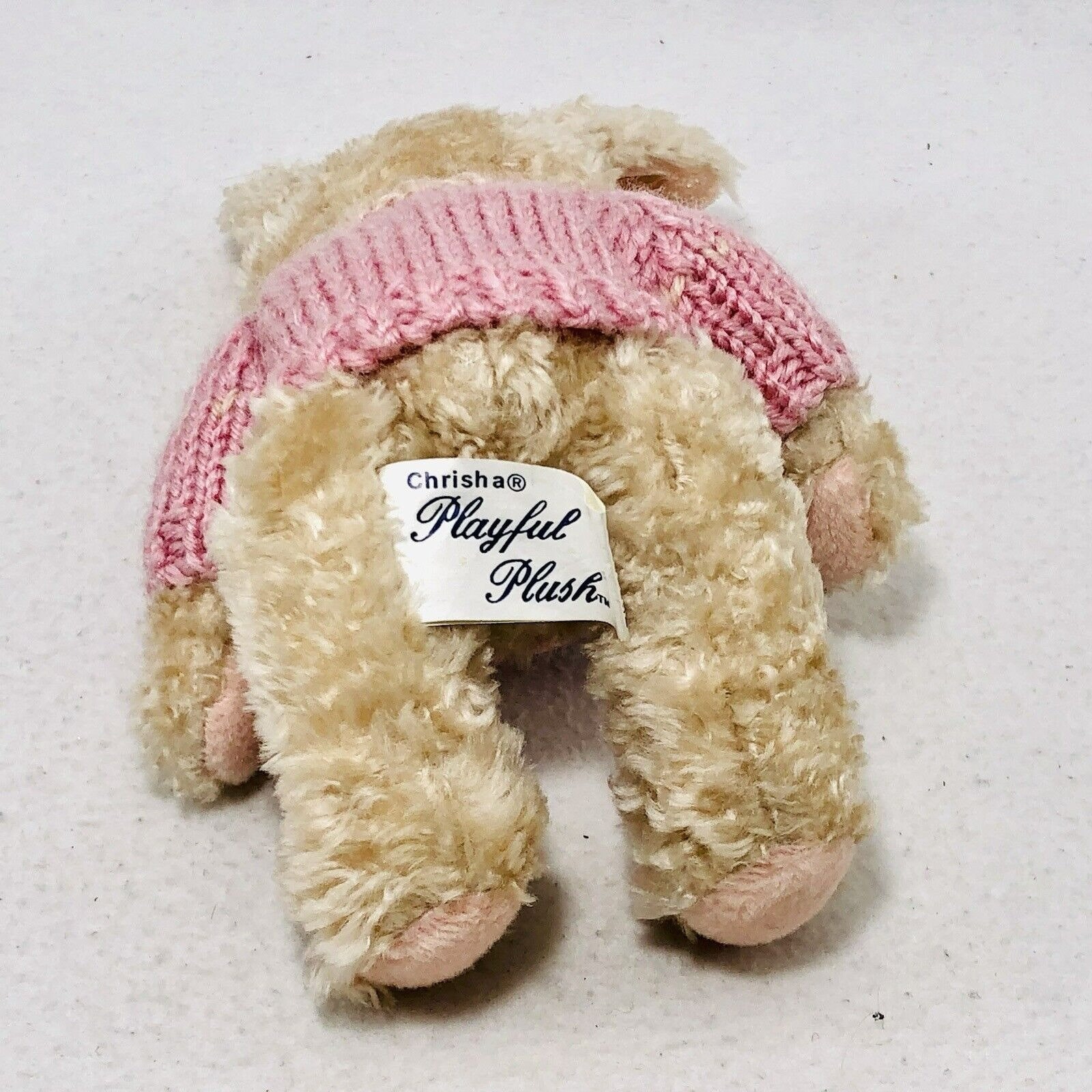 Vintage Chrisha Playful Plush Easter Rabbit Bunny Egg Pink - Etsy