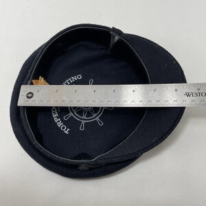 Vintage Torpedo Yachting Sailors Cap Flat Hat Black Sailing Boat ...