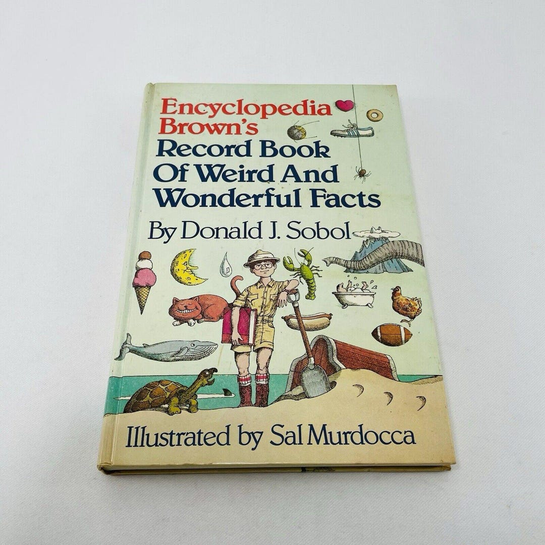 Encyclopedia Brown Record Book Weird Wonderful Fact Funny Humor ...