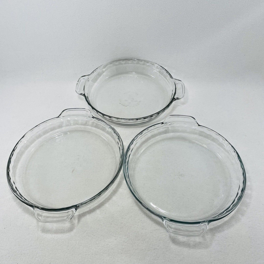 Anchor Hocking USA Model 20 Pie Dish 9.5” Lot Set of 3 Casserole Pan ...