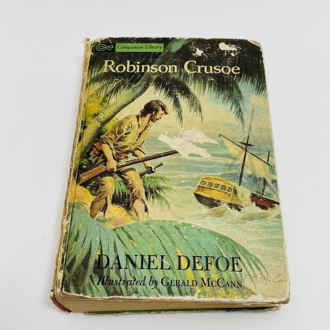 1963 Companion Library Robinson Crusoe Swiss Family Duo Book Vintage ...