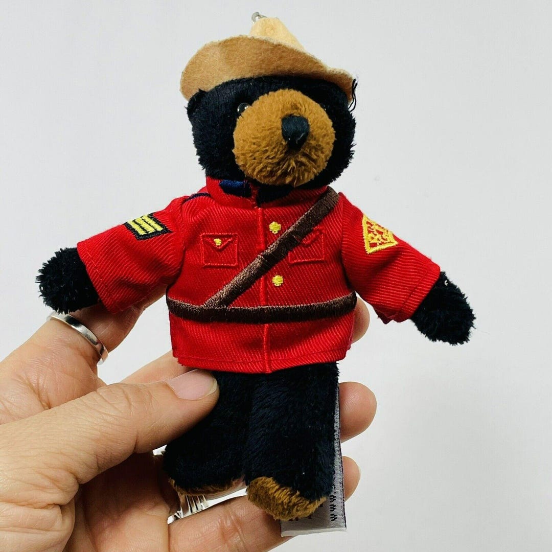 Stuffed Animal Rcmp Bear Plush Toy Figure Keyring Keychain Royal ...