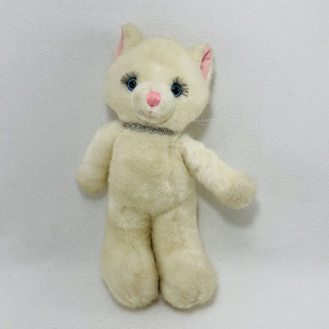 Vintage Russ Jennifer Cat Plush 13" Kitty Kitten Pink Nose Girl Women ...