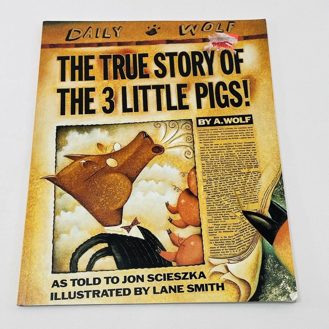 True Story 3 Little Pigs Book Wolf Scieszka Children Kid Picture ...