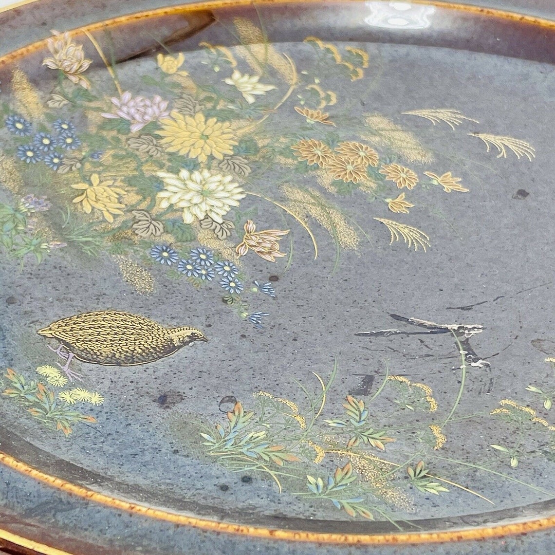 Rare Signed Marked Vintage Pheasant Plate 10.5”, Oriental Southeast ...