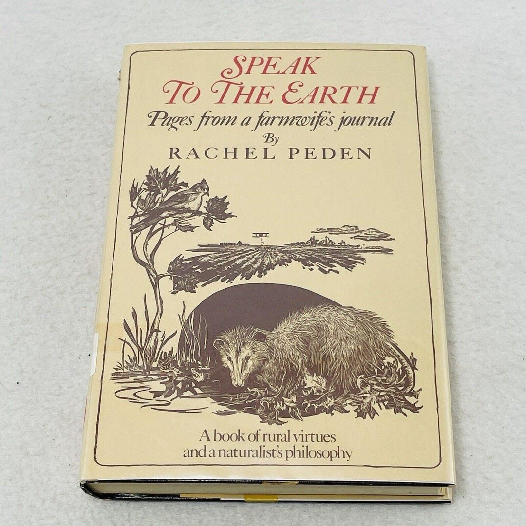 1974 Speak to Earth Rachel Peden Vintage Book Journal Indiana Farm ...