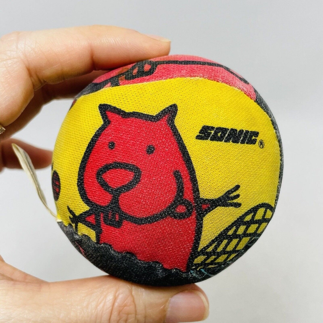 Vintage 1998 Adit Sonic Wacky Pack Ball Chuck Dog Toy Push Collector ...