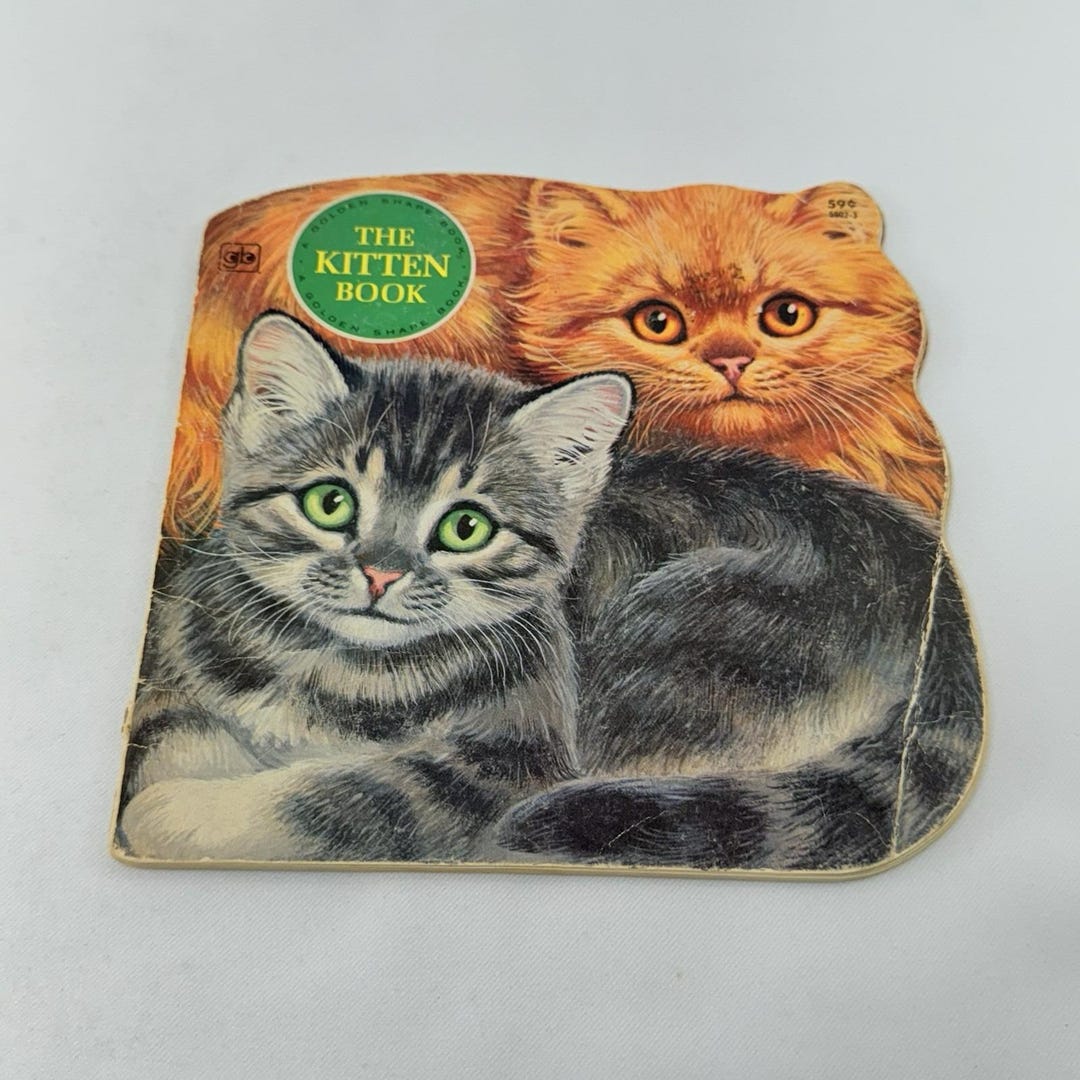 Vintage Kitten Golden Shape Book Cat Children Picture Young Reader ...