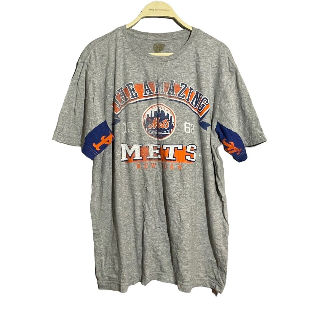 Amazing Mets New York NY 1962 Baseball Tshirt Men Sz L Gray Memorabilia ...