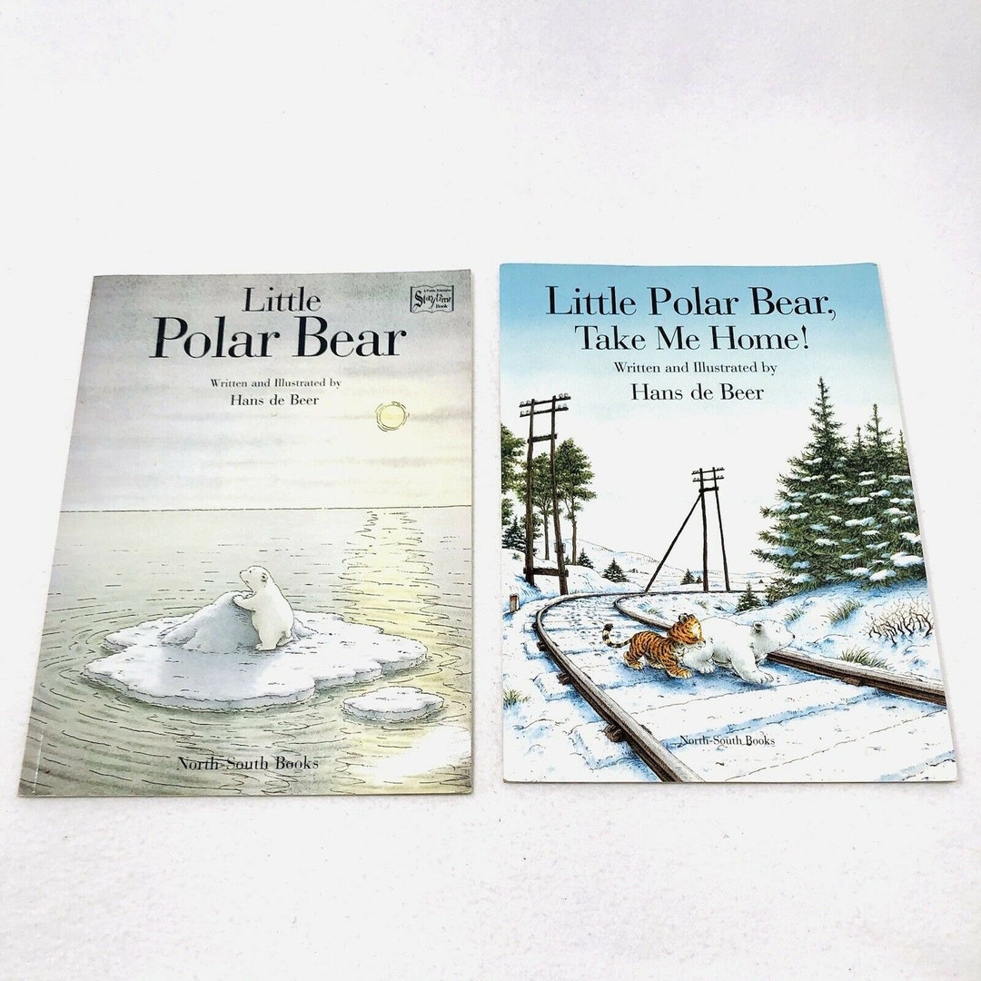 Vintage Rare Hans De Beer the Little Polar Bear Take Me Home Book Set ...