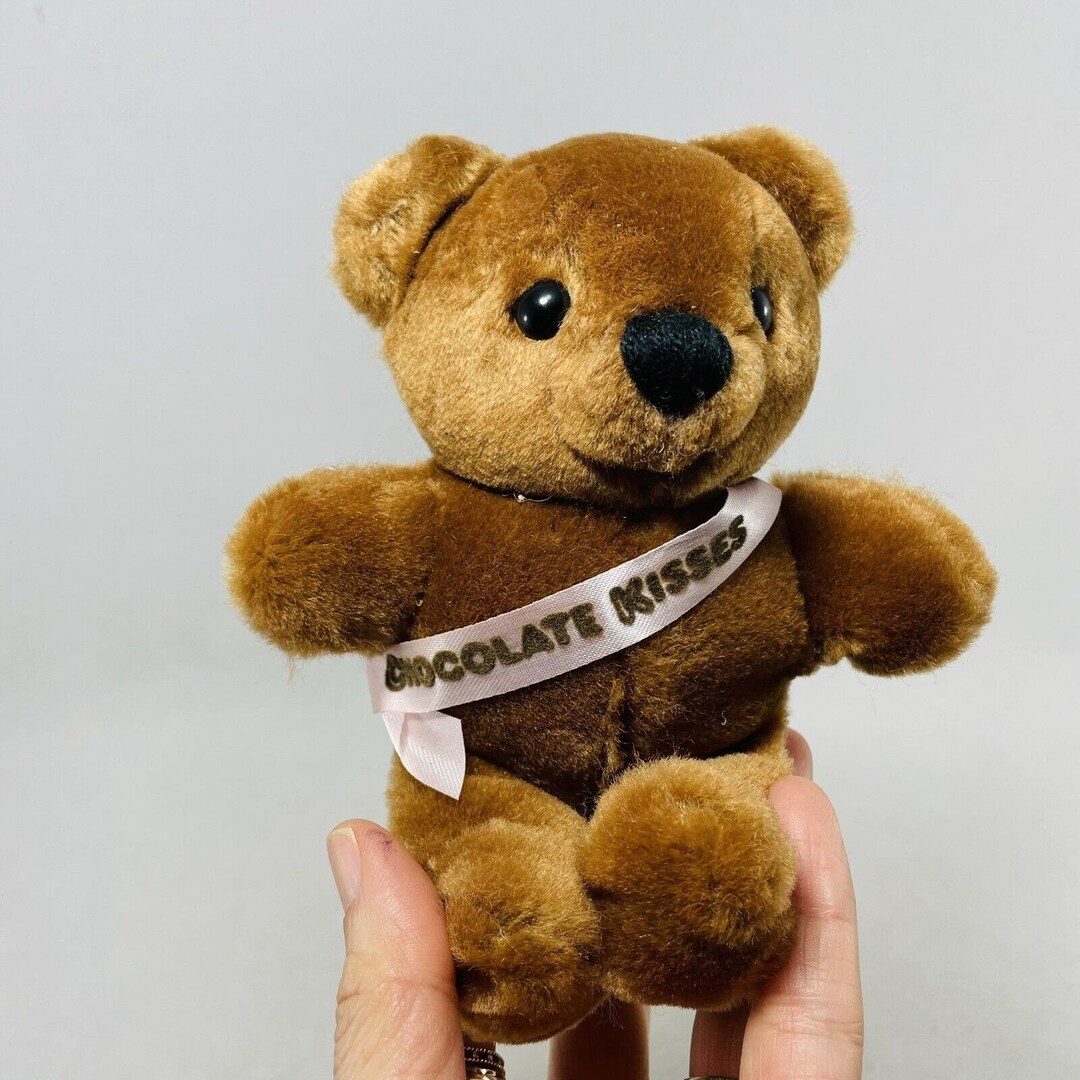 Vintage 1983 Dakin Teddy Bear Chocolate Kisses Plush 6” Hang Charm ...