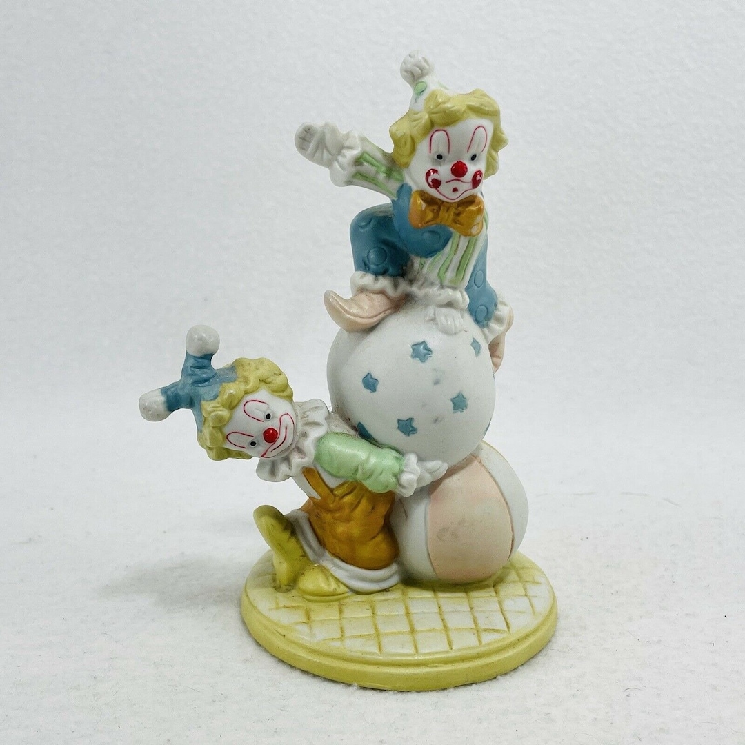 Vintage Clown Joker Dwarf Figurine 5” Sculpture Tabletop Nursery ...