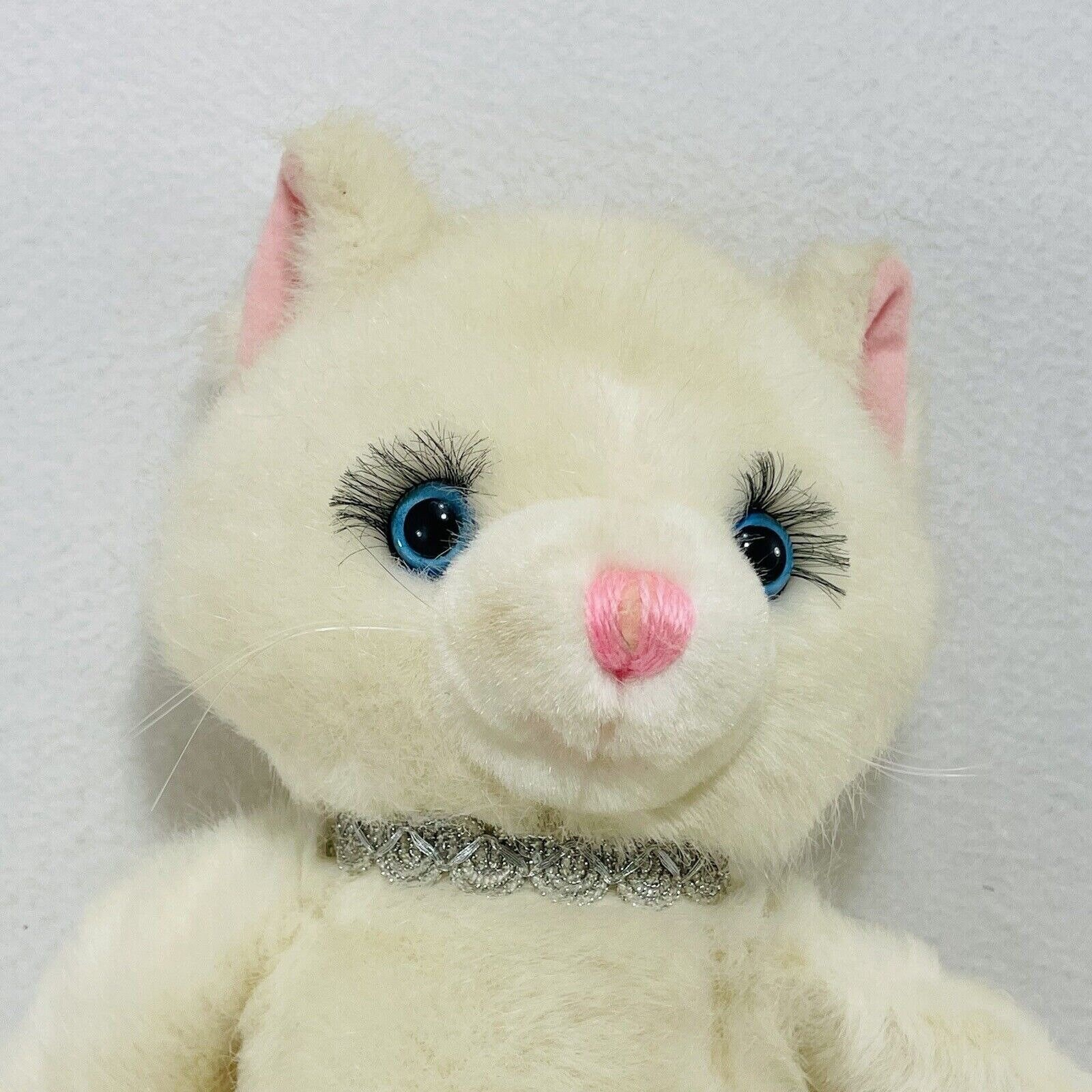 Vintage Russ Jennifer Cat Plush 13" Kitty Kitten Pink Nose Girl Women ...