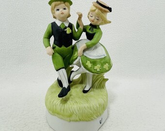 Lefton Irish Girl Music Box - Etsy