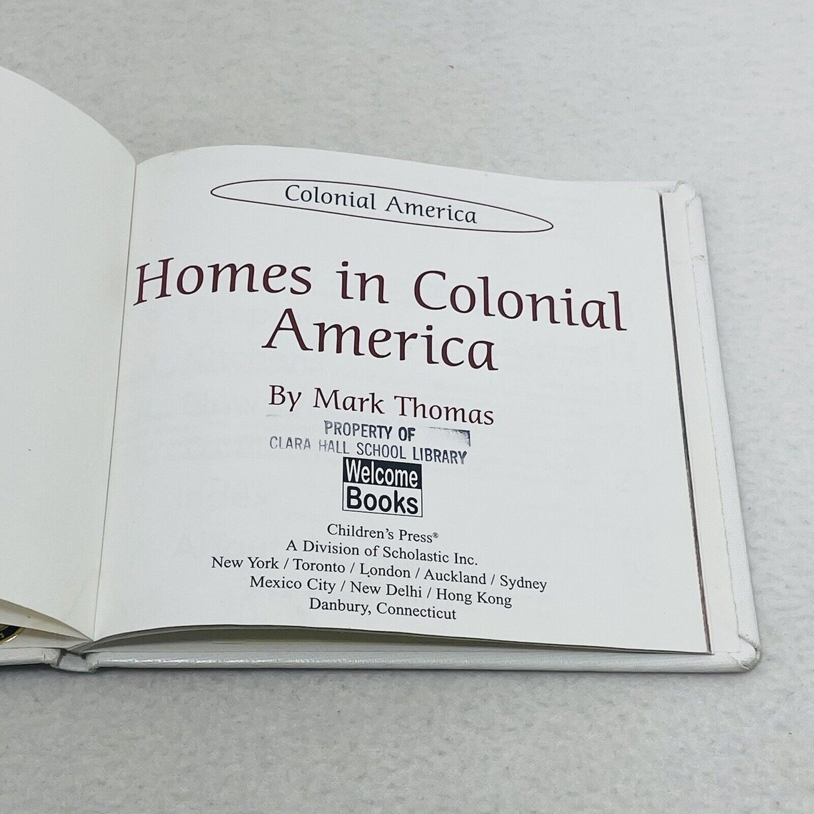 Homes Colonial America Mark Thomas Vintage Book Easy Read Kid Children ...