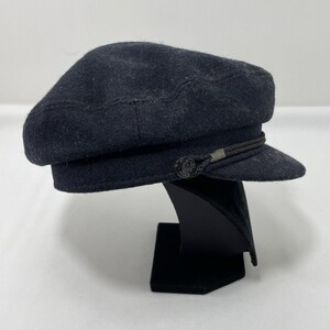 Vintage Torpedo Yachting Sailors Cap Flat Hat Black Sailing Boat ...
