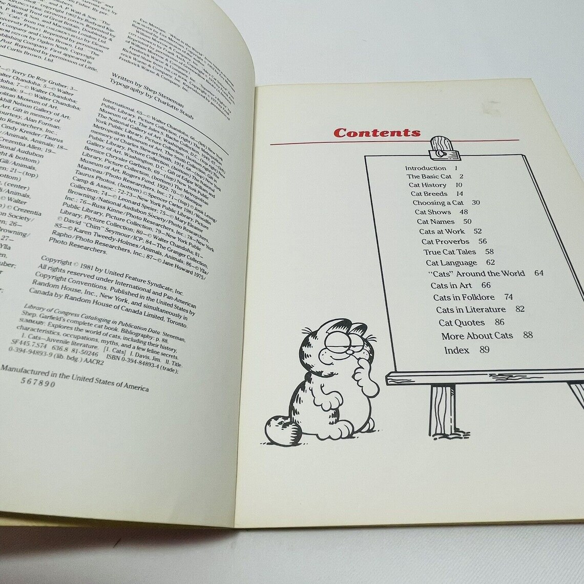 Vintage Garfield Jim Davis Complete Cat Book Information Handbook Guide ...