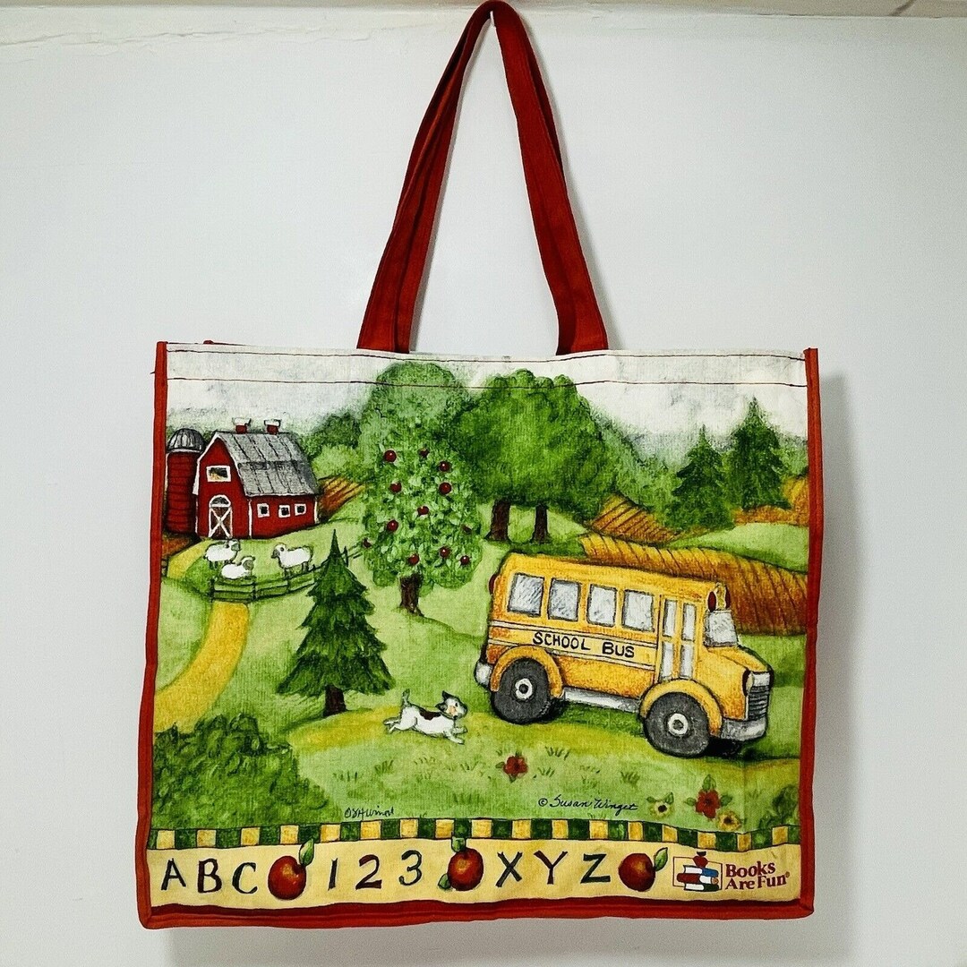 Susan Winget School ABC Tote Shopping Bag Books Are Fun Teacher Student ...