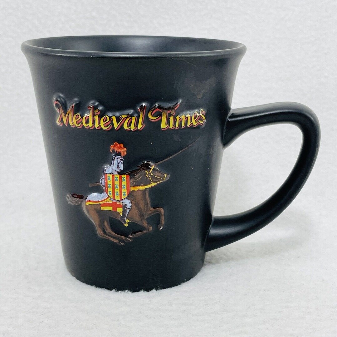 Medieval Times Mug Knight Armor Horse Fight Battle War Warrior Black ...
