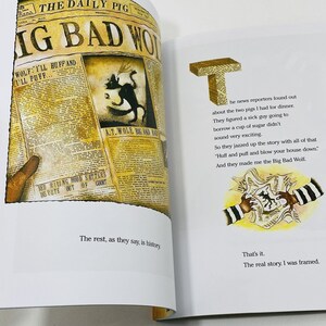 True Story 3 Little Pigs Book Wolf Scieszka Children Kid Picture ...