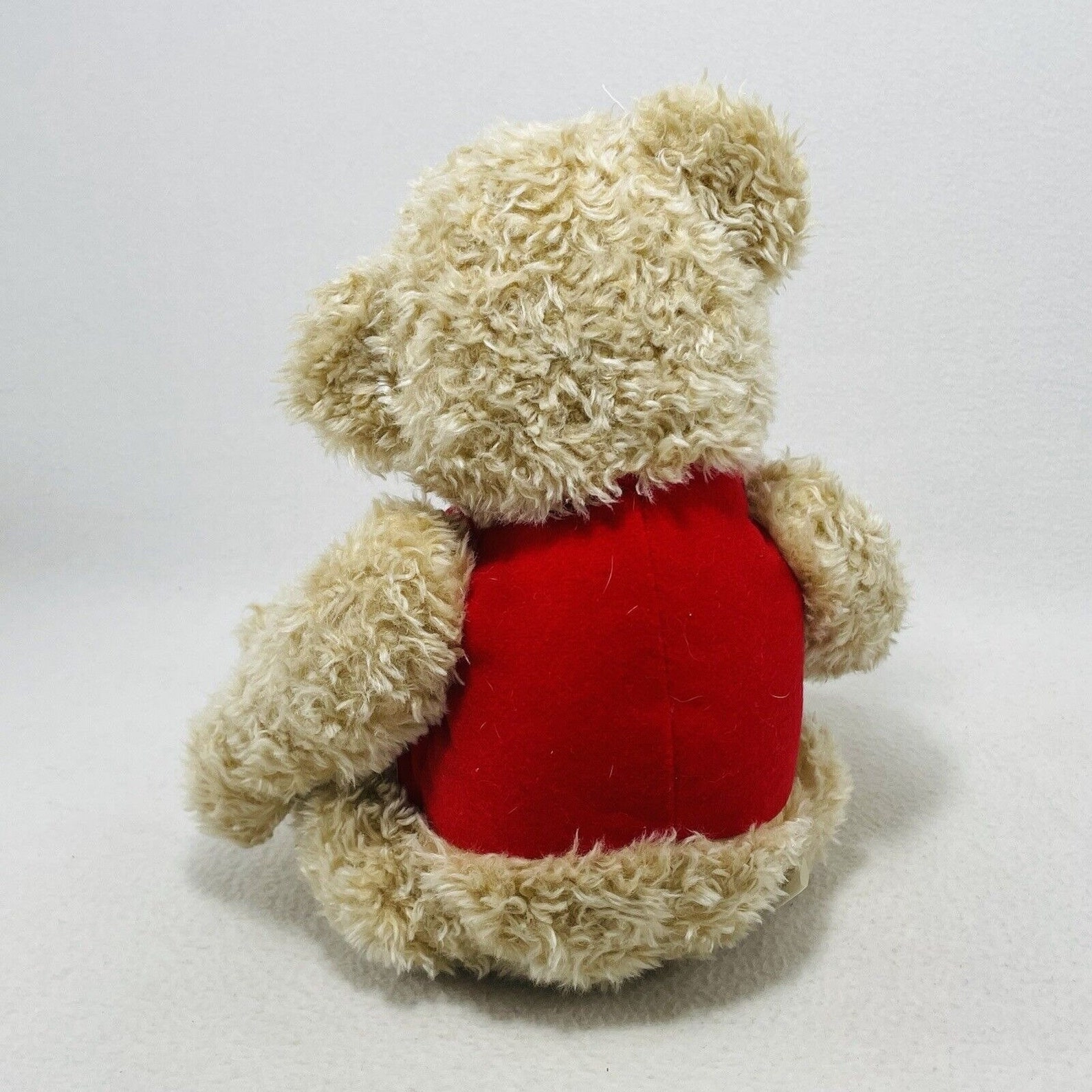 Vintage Hallmark Bear Plush 12” Brown Men Boy Red Vest Jacket Green ...