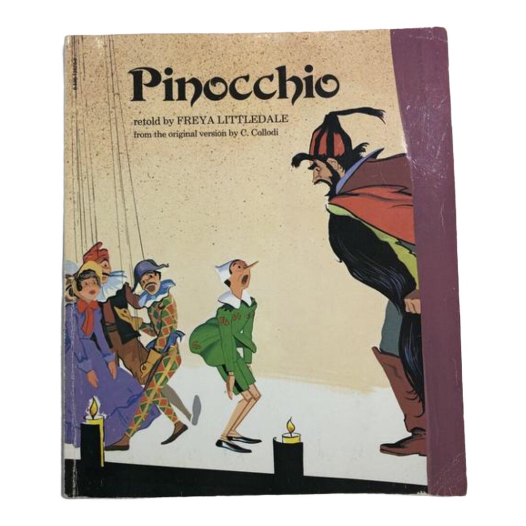 1979 Pinocchio Vintage Children Book Illustration Picture Childhood ...