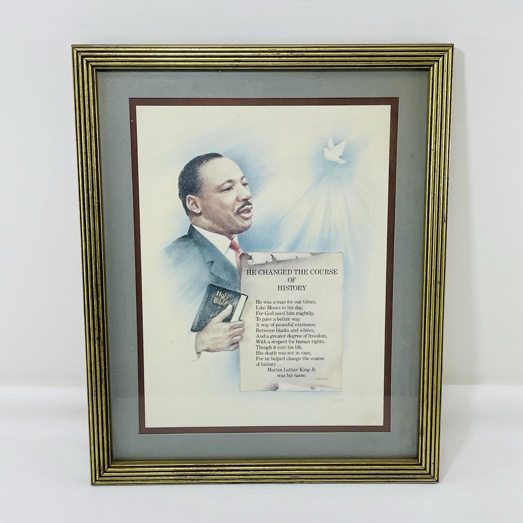 Mlk Martin Luther King Picture Frame Downey Black History Memorabilia ...
