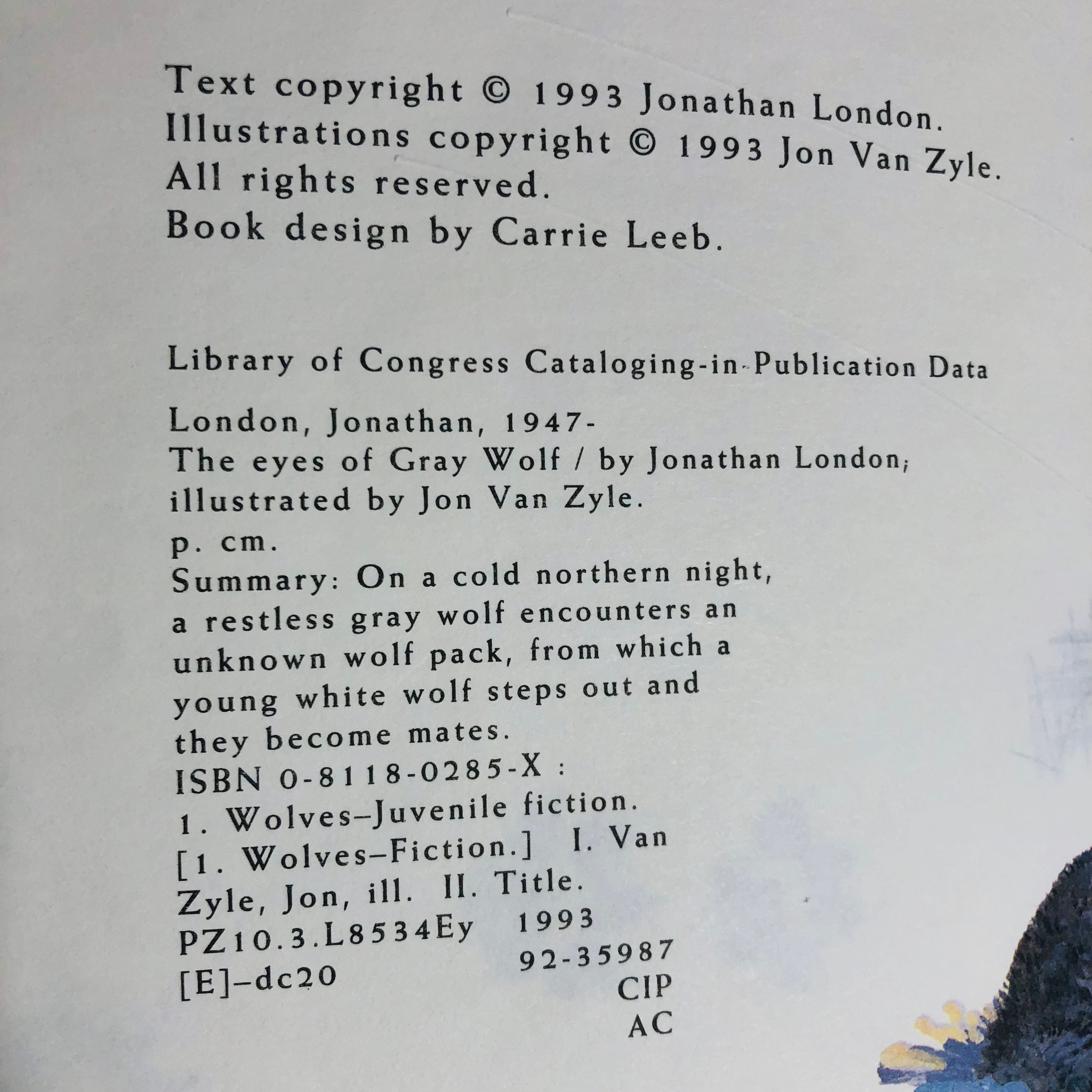 The Eyes of Gray Wolf Special Edition Jonathan London - Etsy
