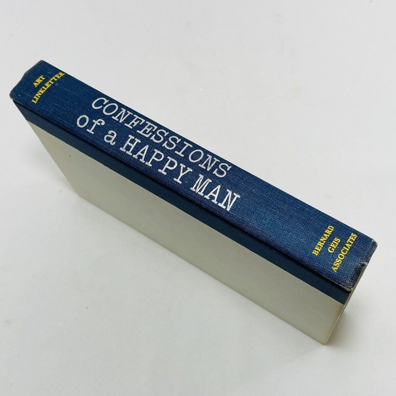 Vintage 1960 Confessions Happy Man Art Linkletter Book First Printing ...
