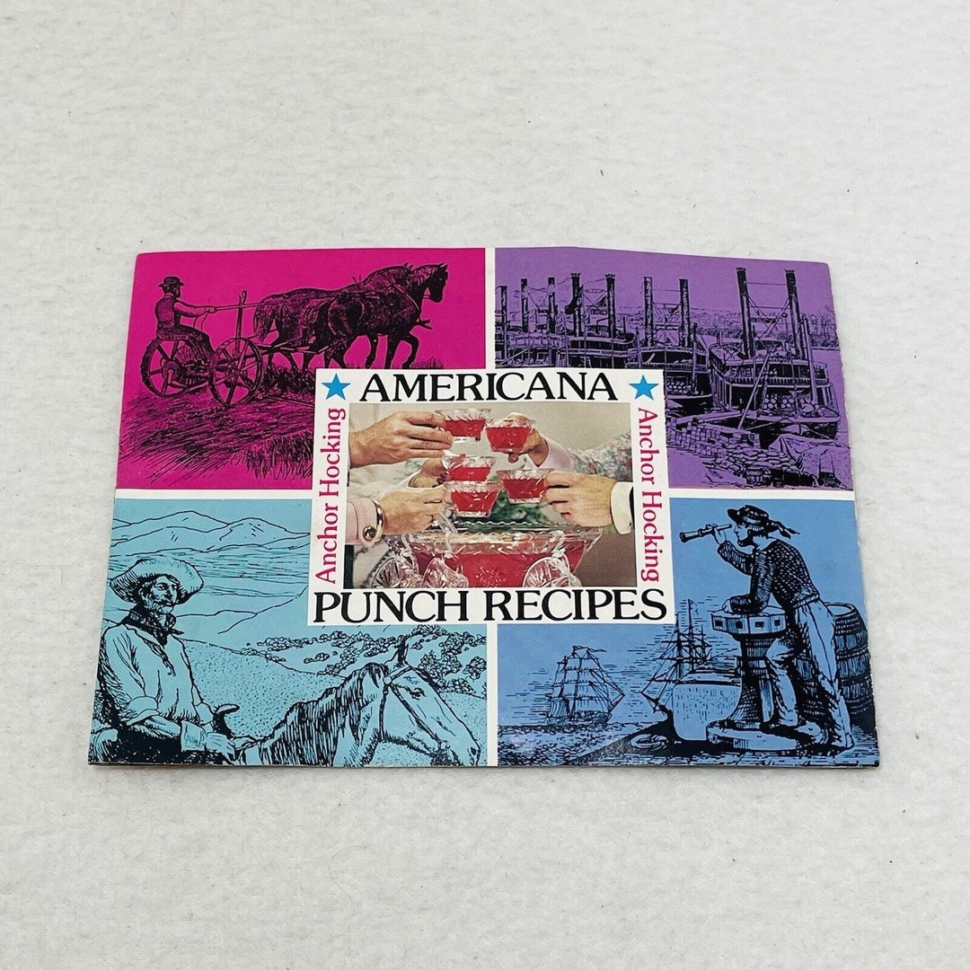 Americana Punch Recipe Anchor Hocking Drink Beverage Pamphlet Brochure ...