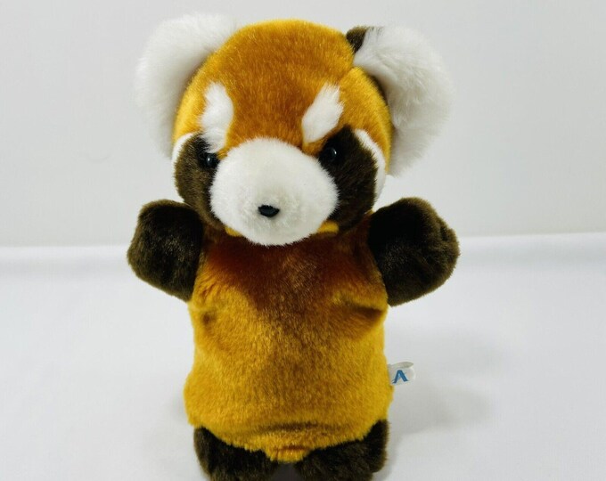 Aqua Red Panda Hand Puppet Plush Safari Full Body Toy Pretend Play ...