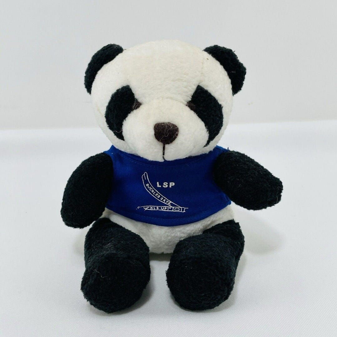 Vintage Logo Bear Lsp Panda Plush Toy Buckle up Driving Safety Driver ...