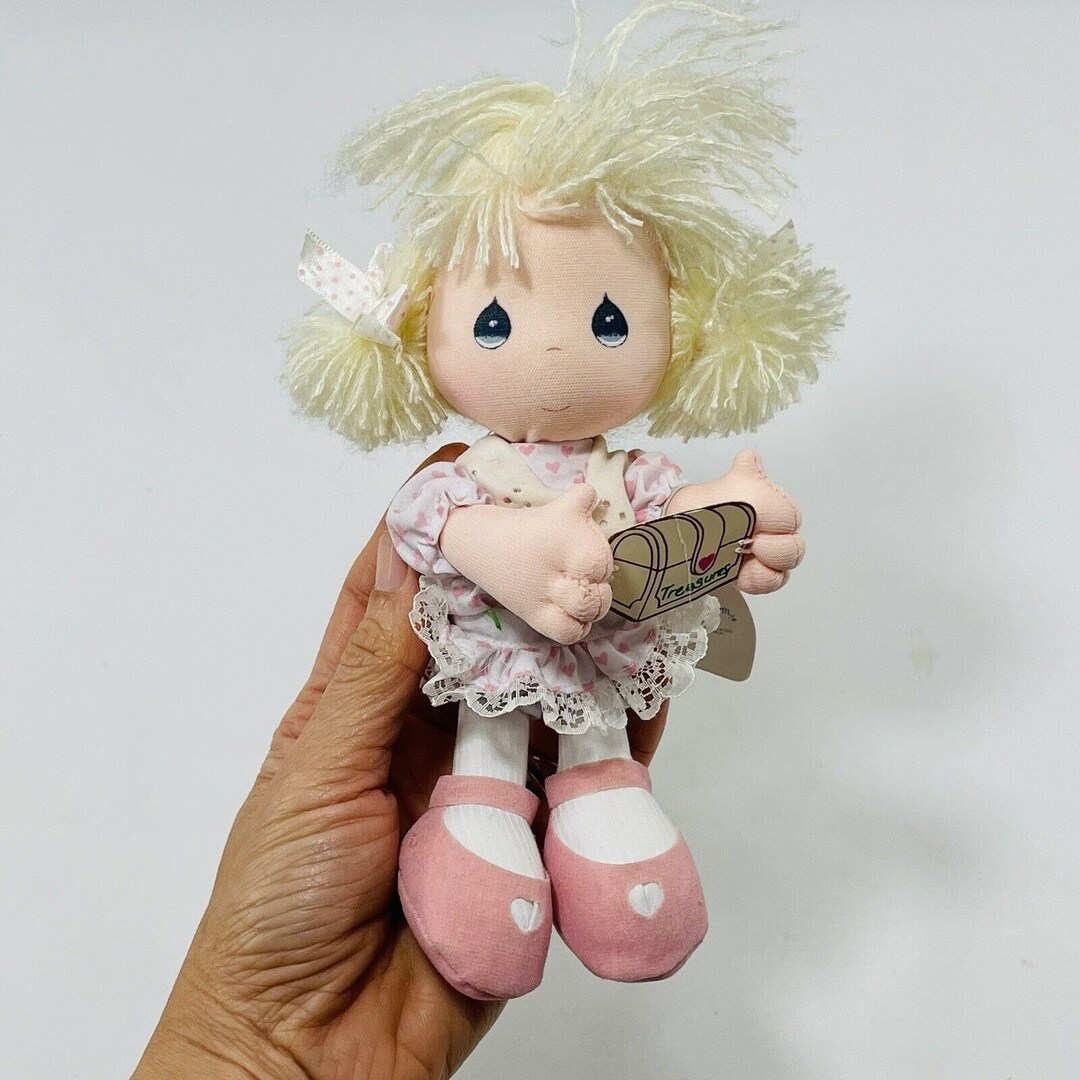 Vintage 1989 Precious Moments Applause Doll Girl Toy Treasure Box Heart ...