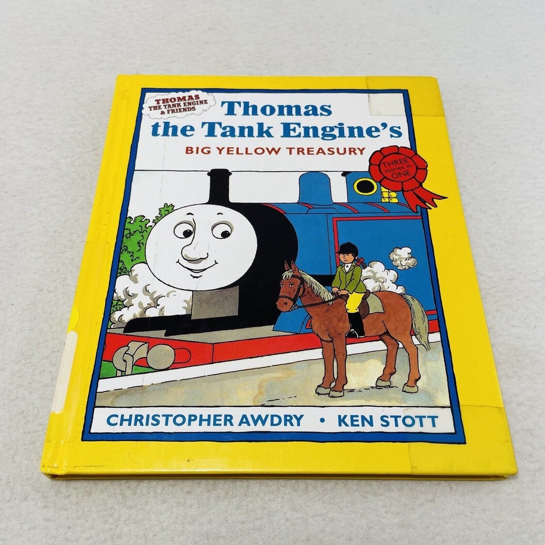 Thomas Tank Engine Book Big Yellow Treasury 3 Stories Children Picture ...