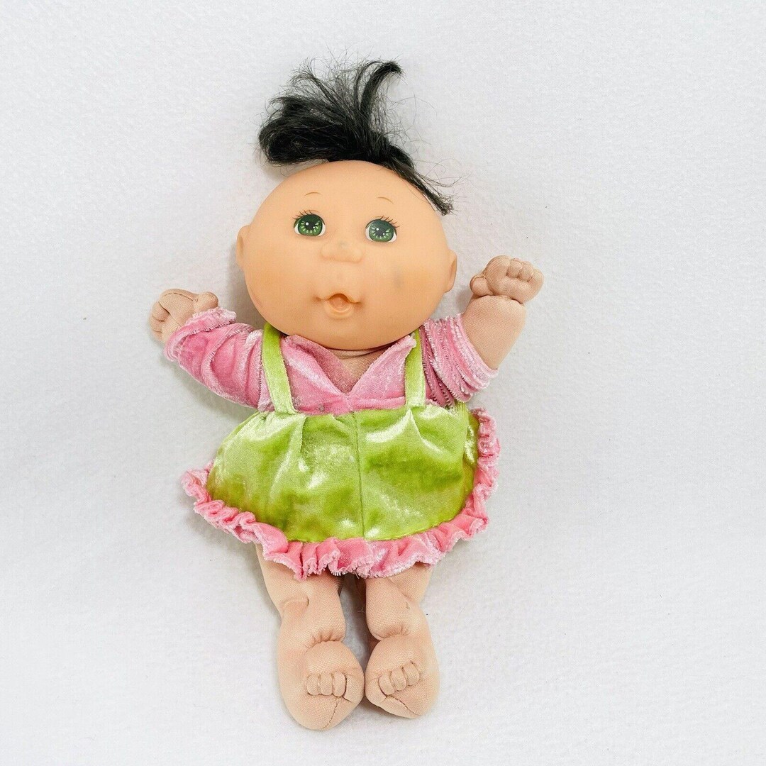 Vintage Mattel Cabbage Patch Cpk Doll Girl Baby Newborn Green Eyes ...