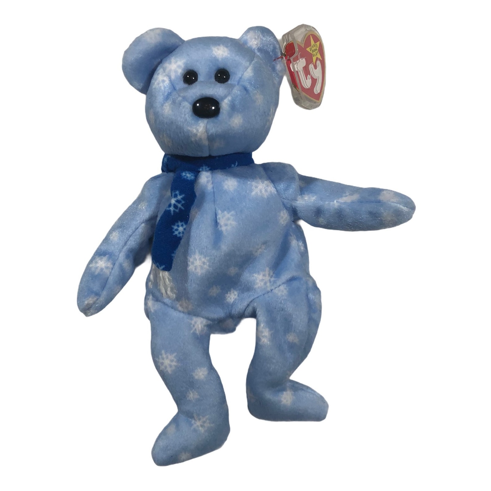 Vintage Ty Beanie, Winter Christmas Holiday Teddy Bear 8 Plush, Blue ...