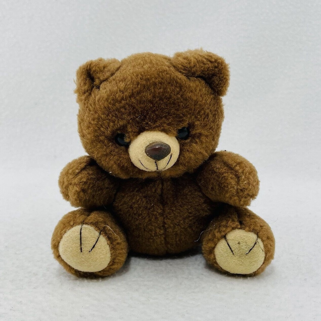 Vintage Russ Berrie Mini Teddy Bear Plush 4” Doll Toy Small Brown 282 ...