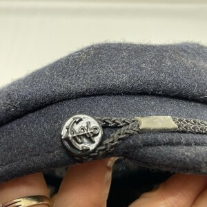 Vintage Torpedo Yachting Sailors Cap Flat Hat Black Sailing Boat ...