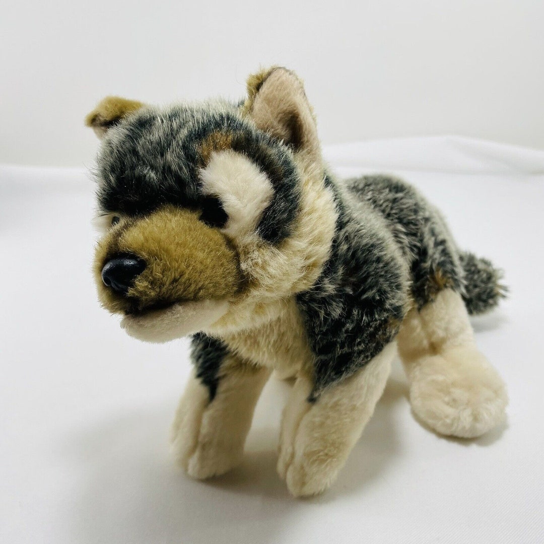 Vintage SOS Save Our Space Wolf Husky Dog Timber Plush Toy Gray ...