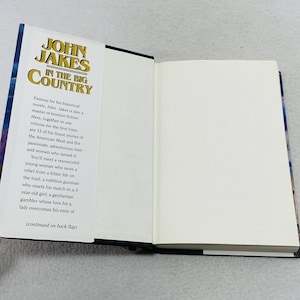 John Jakes Big Country Western American West Book Fiction Novel Large ...