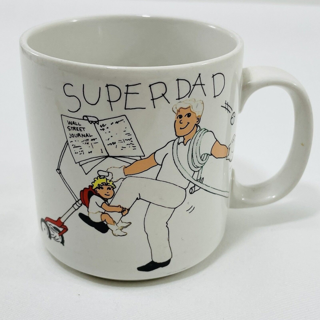 Vintage Russ Super Dad Mug Father Day Gift Birthday Working Man Single ...