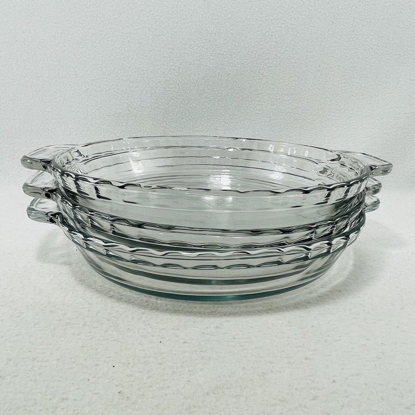 Anchor Hocking USA Model 20 Pie Dish 9.5” Lot Set of 3 Casserole Pan ...