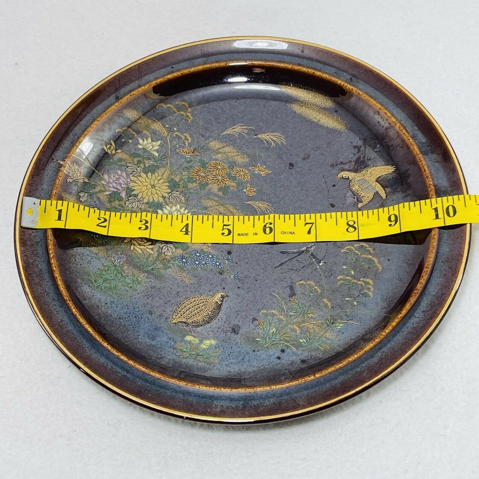 Rare Signed Marked Vintage Pheasant Plate 10.5”, Oriental Southeast ...