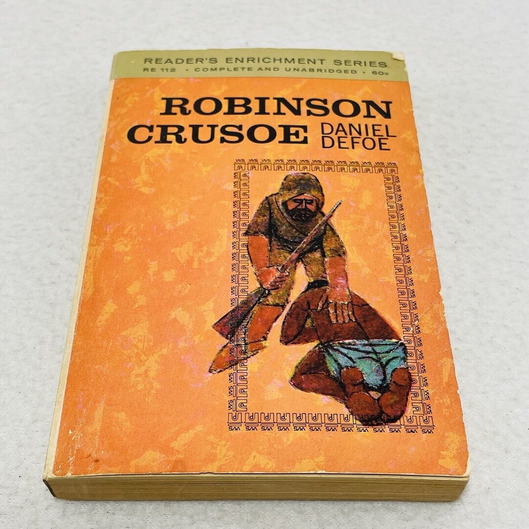 Robinson Crusoe Daniel Defoe Book Reader Enrichment Vintage Unabridged ...