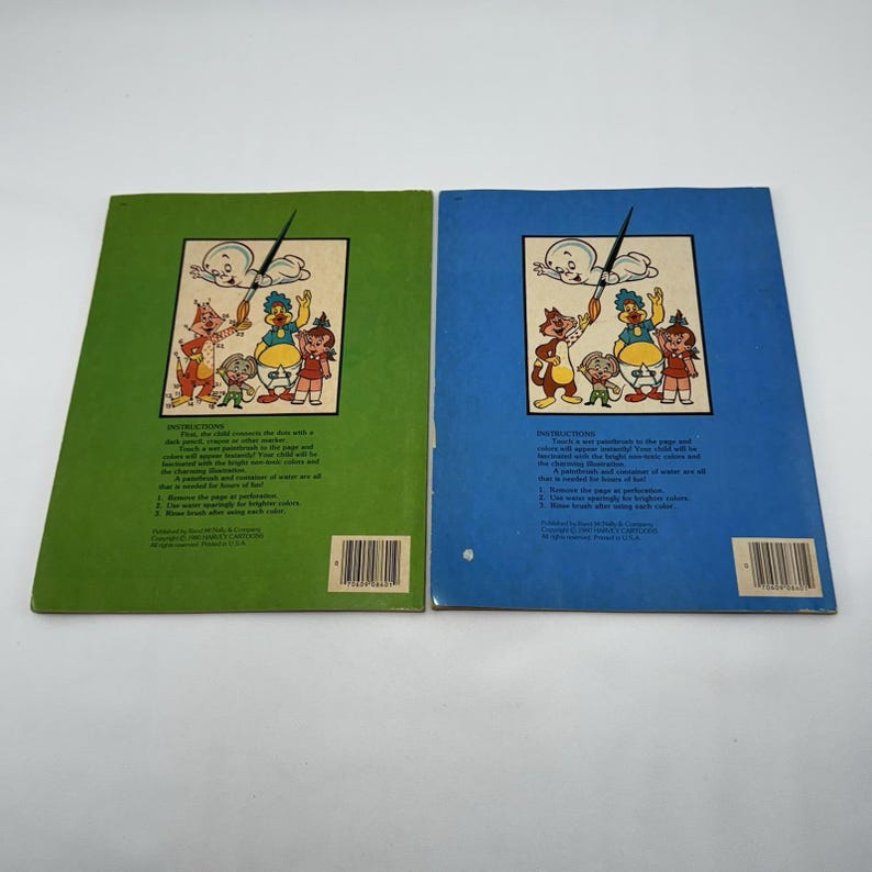Vintage 1980 Casper Paint With Water Book Coloring Children Kid Art Fun ...