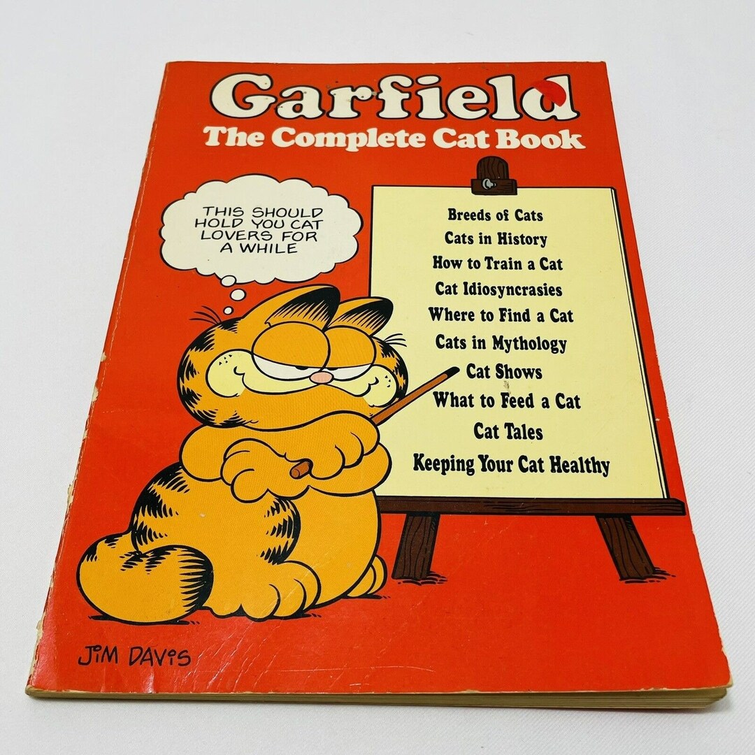 Vintage Garfield Jim Davis Complete Cat Book Information Handbook Guide ...
