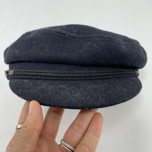 Vintage Torpedo Yachting Sailors Cap Flat Hat Black Sailing Boat ...